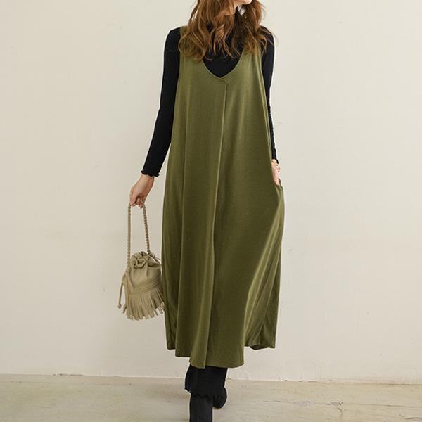 【楽天市場】ワンピース ロングワンピース ジャンパースカート マキシ丈ワンピース Aライン ノースリーブ ロング丈 Aラインワンピース ...