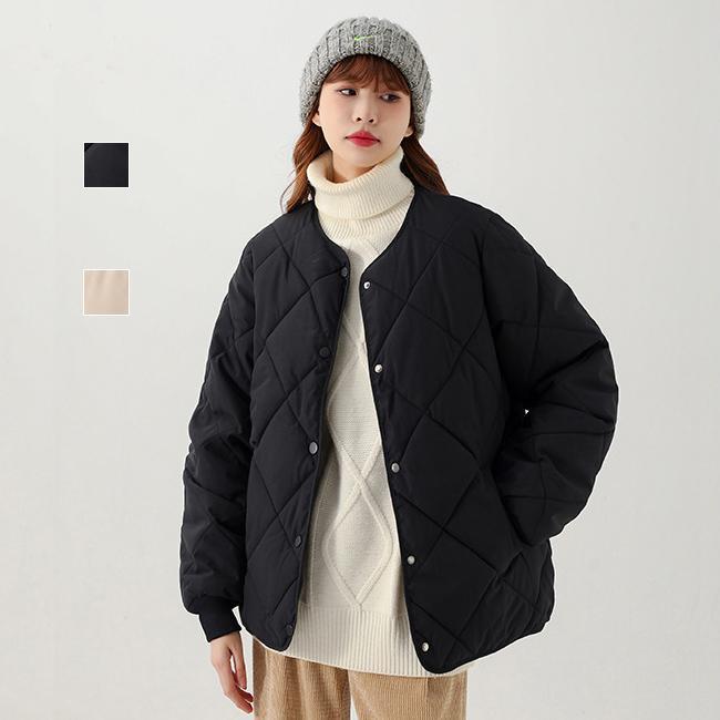 【楽天市場】キルティングコート コート 中綿コート 中綿ジャケット ノーカラージャケット ノーカラー 保温防寒 レディース アウター：福和貿易 ...