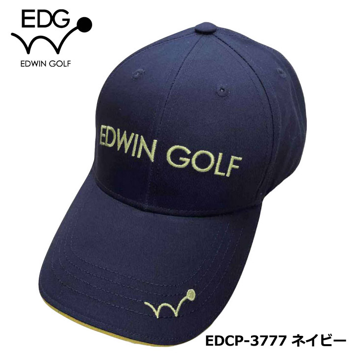 【楽天市場】EDWIN GOLF ゴルフキャップ EDCP-3777（ネイビー） CAP エドウィン レザックス LEZAX：フルショット楽天市場店