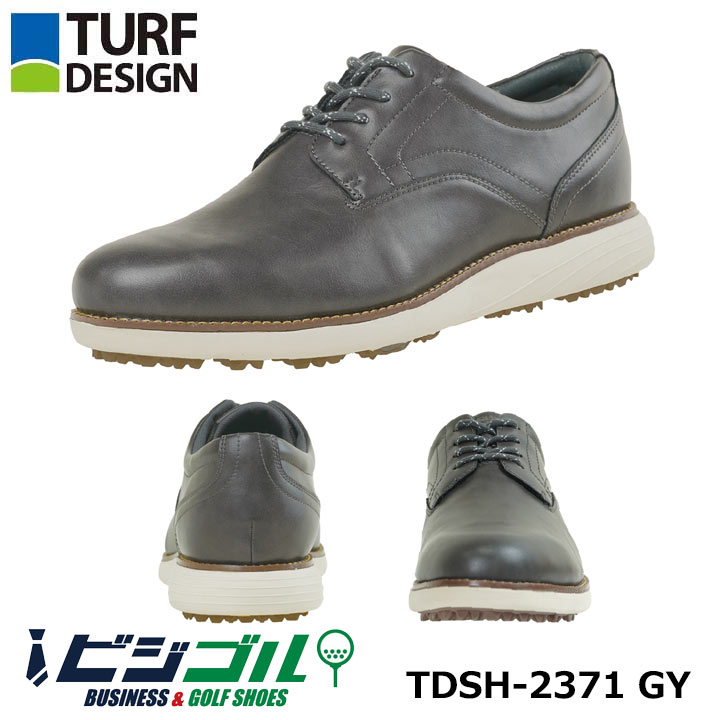 【楽天市場】ターフデザイン TDSH-2371 スパイクレス ゴルフシューズ グレー ビジネスシューズ ビジゴル TURF DESIGN GRAY 朝日ゴルフ：フルショット楽天市場店