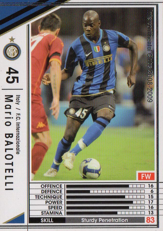 【楽天市場】WCCF 08-09 インテル 白 254 マリオ・バロテッリ：フルアヘッド