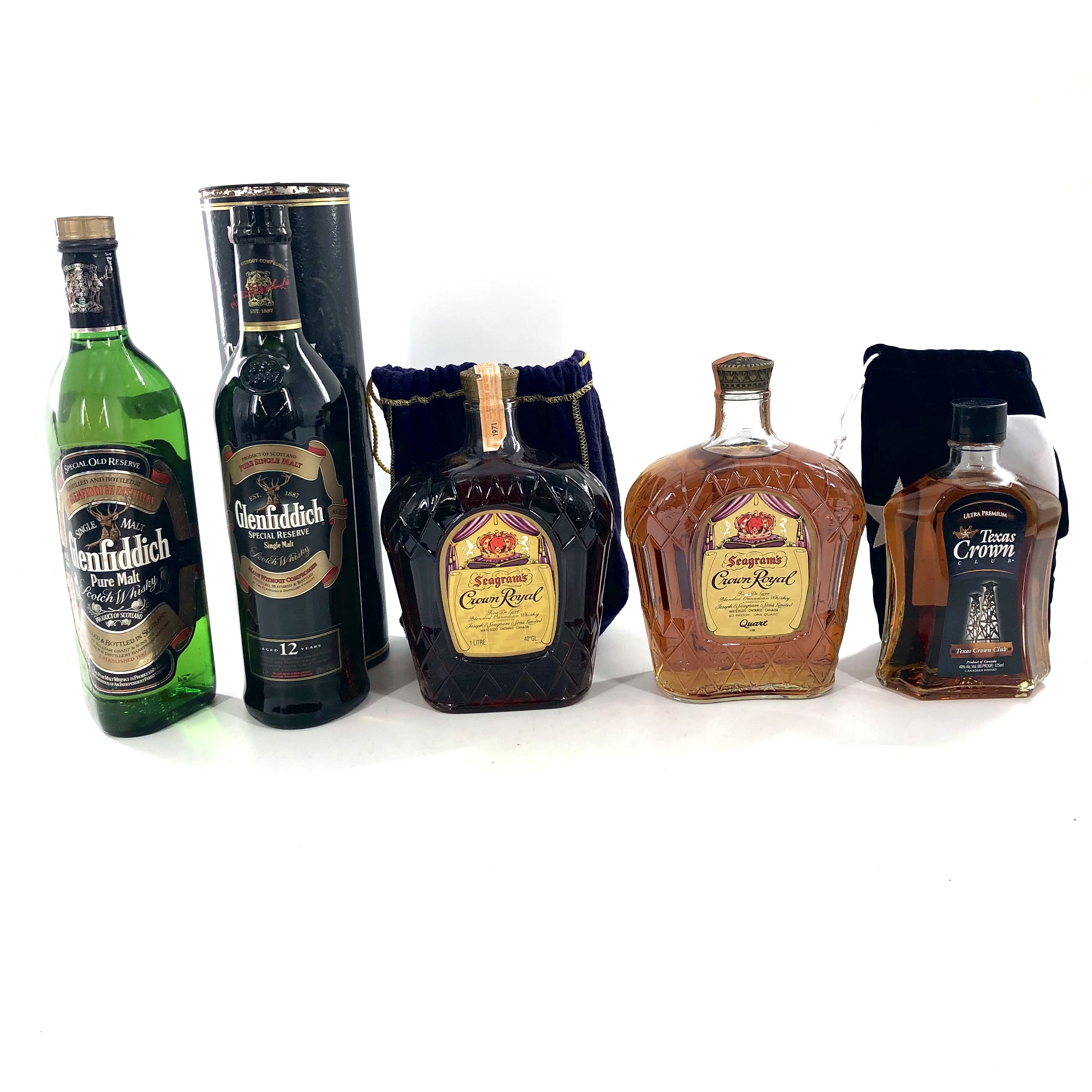 【楽天市場】【中古】GLENFIDDICHグレンフィディック スペシャルリザーブ 12年 CROWN ROYAL クラウンローヤル Texas ...