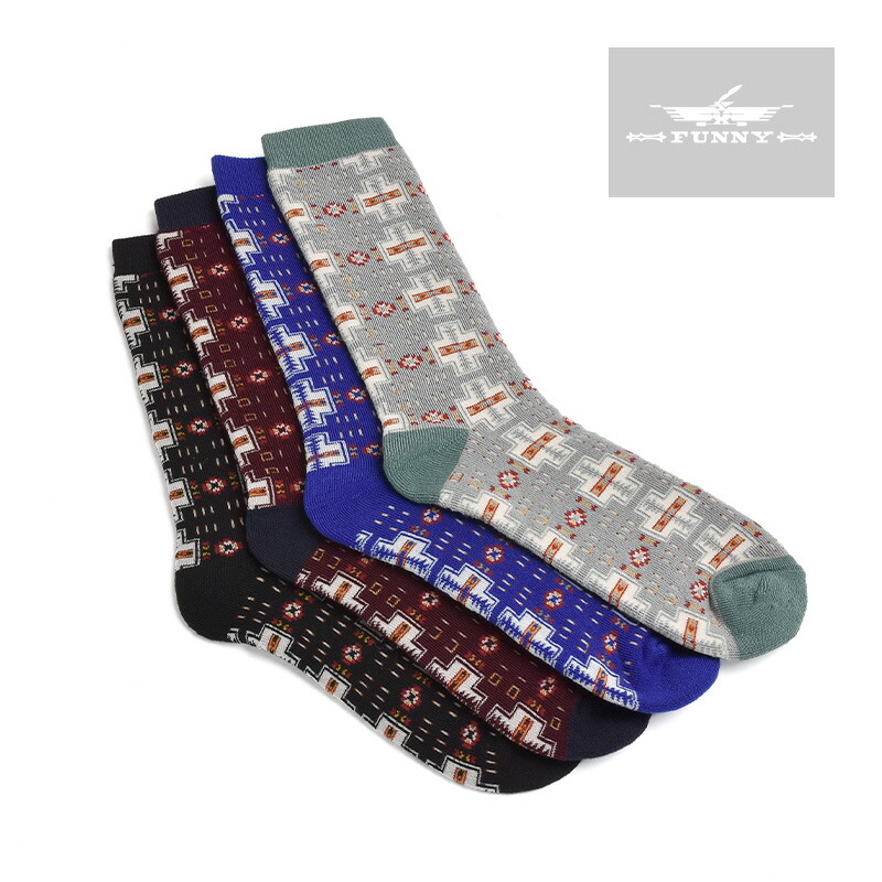 【楽天市場】【FUNNY公式ストア】 NU TRENDZ Oregon Trail Fashion Socks 靴下 ソックス カラフル 男性 ...