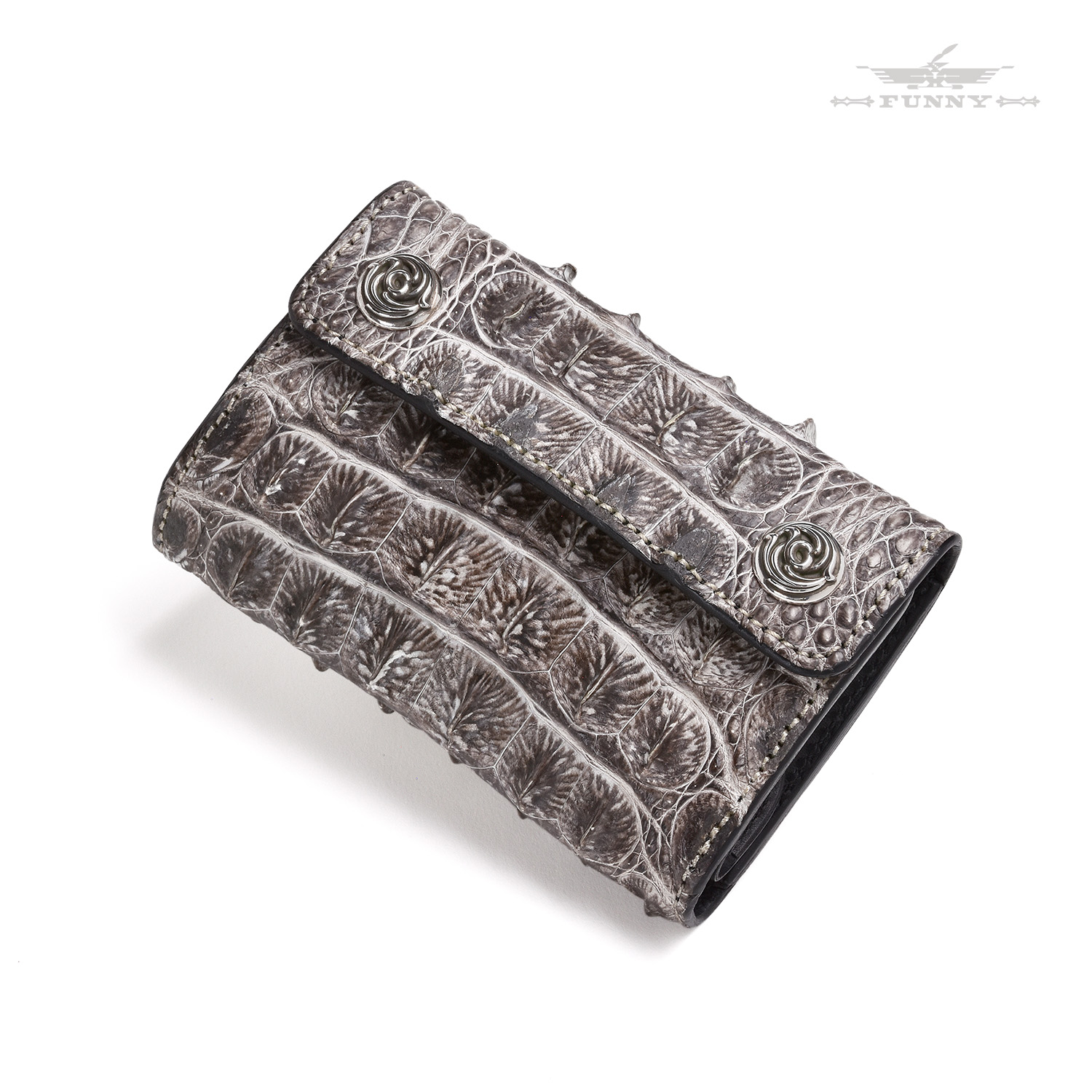 【楽天市場】【FUNNY公式ストア】 ファニー ダブルドットビルフォード ホーンバッククロコダイル ナチュラル 本革財布 財布 ミドルサイズ ...