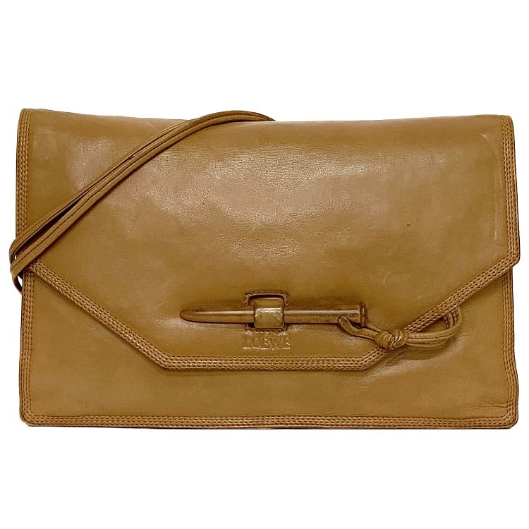 【楽天市場】【送料無料】 ロエベ ショルダーバッグ キャメルブラウン ec-19878 美品 レア ヴィンテージ レザー 中古 LOEWE ...
