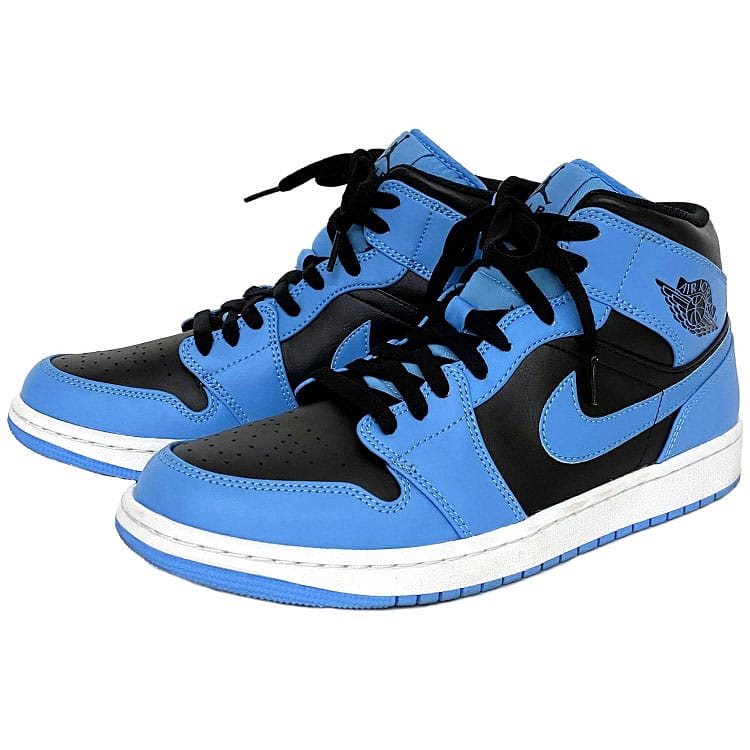 【楽天市場】【送料無料】 ナイキ スニーカー エアジョーダン 1ミッド ブルー ブラック ユニバーシティブルー DQ8426-401 ec ...