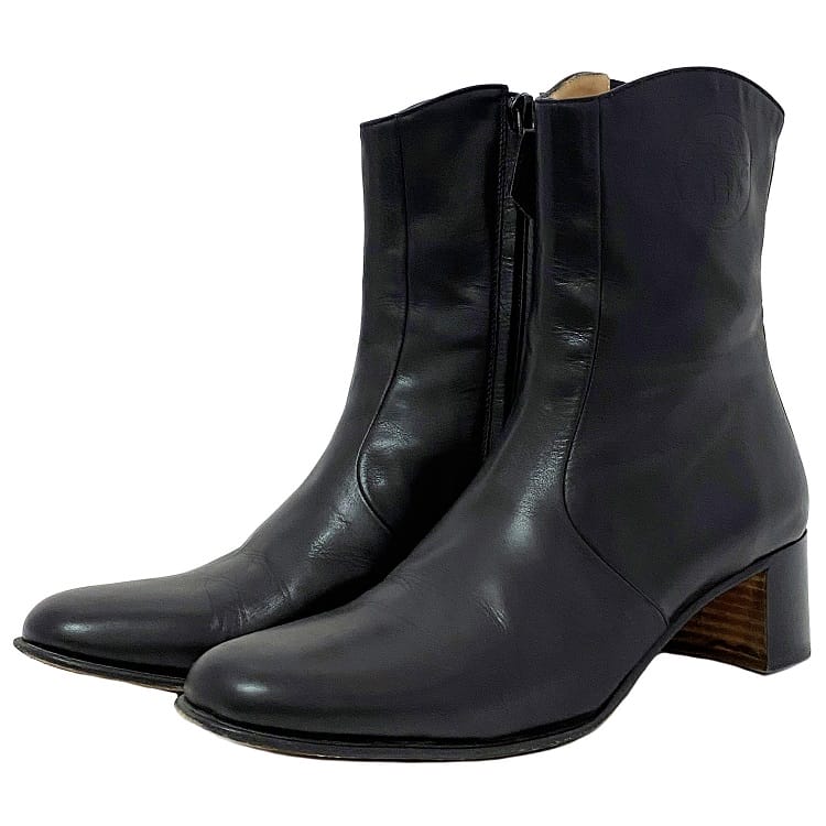 【楽天市場】【送料無料】 エルメス ブーツ ブラック ec-20263 美品 23.5cm レザー 中古 HERMES アパレル ヴィンテージ ...