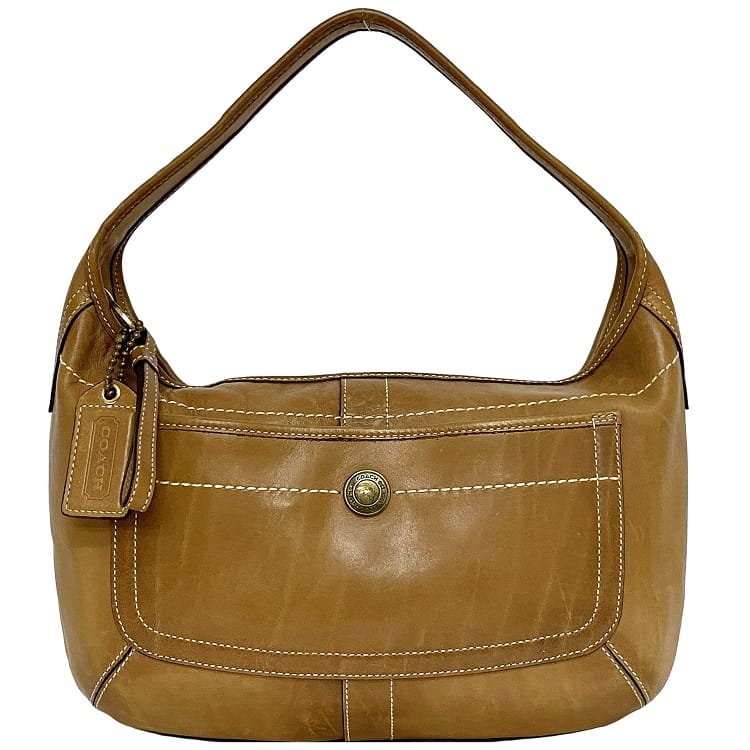 【楽天市場】【送料無料】 コーチ セミショルダー バッグ キャメル ブラウン 10740 ec-20288 ワンショルダー レザー 中古 ...