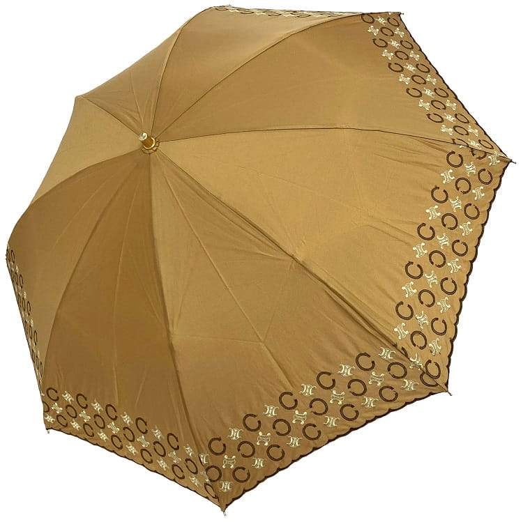 【楽天市場】【送料無料】 セリーヌ 折りたたみ 傘 オレンジ ブラウン Cマカダム ec-20587 美品 日傘 雨傘 コットン 中古 ...