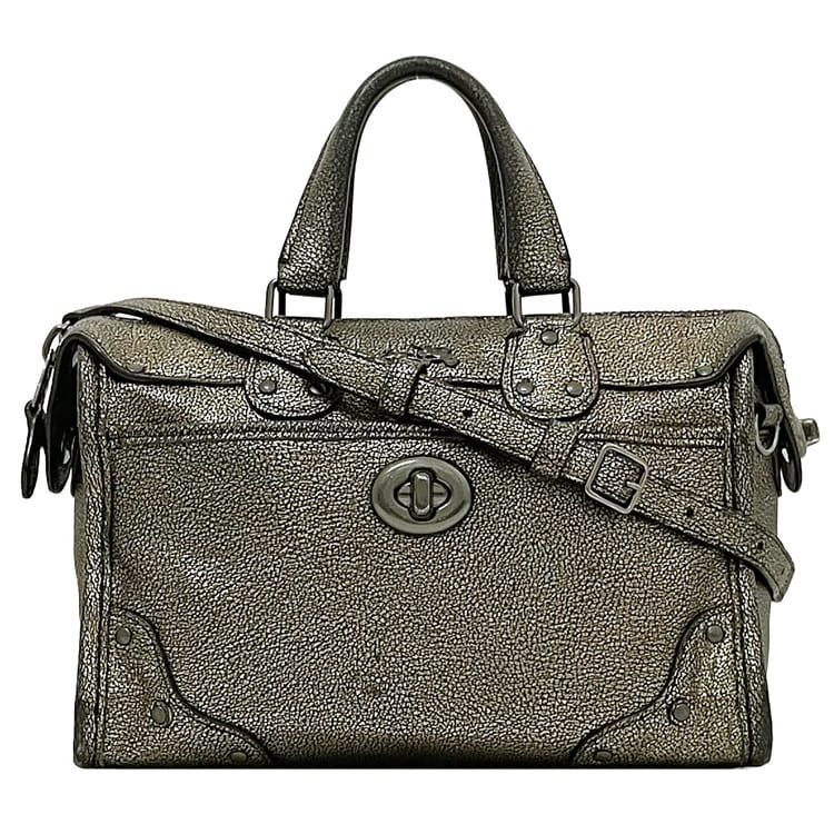 【楽天市場】【送料無料】 コーチ 2way バッグ ec-22941 ゴールド 33684 ハンドバッグ レザー 中古 COACH ショルダー ...