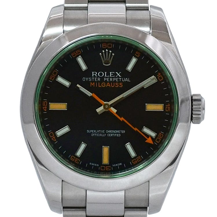 【楽天市場】【送料無料】 ロレックス 腕時計 ミルガウス f-23563 ブラック シルバー 116400GV 美品 OH済み SS ...