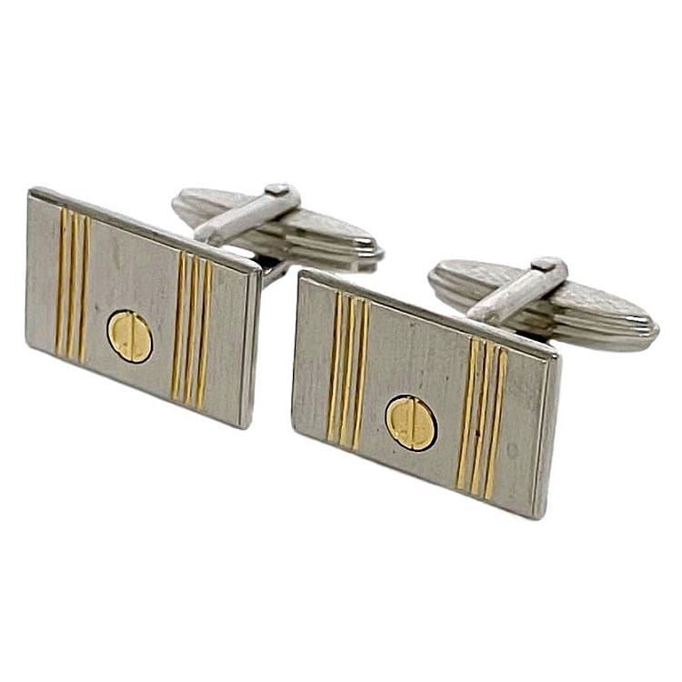 【楽天市場】ダンヒル カフス シルバー ゴールド ec-20034 美品 メタル GP 中古 dunhill dマーク アクセサリー スーツ ...