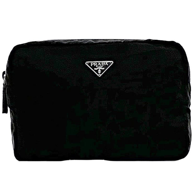 【楽天市場】プラダ ポーチ ec-22776 ブラック NERO テスート 小物入れ ナイロン レザー 中古 8 PRADA 三角 化粧ポーチ ...
