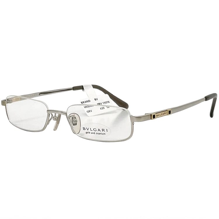 【楽天市場】ブルガリ メガネ フレーム ec-23143 マットシルバー イエローゴールド YG 0BV 155TK 未使用 美品 チタニウム ...