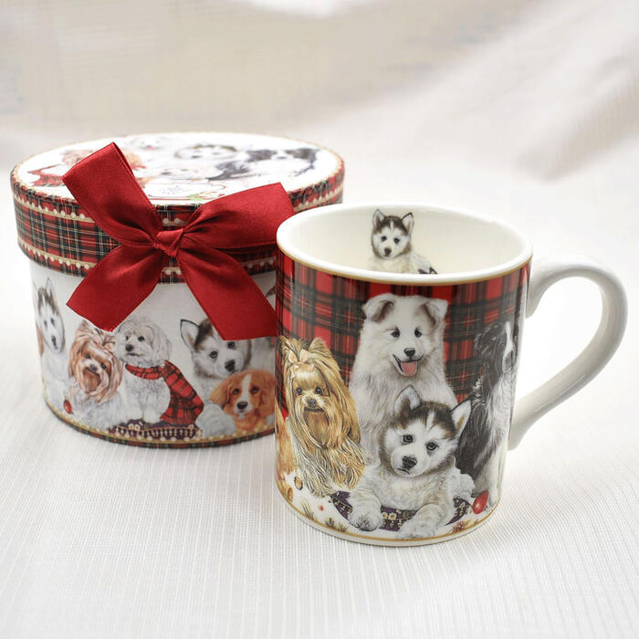 【楽天市場】ギフトBOX入り マグカップ クリスマスマグ 36173（イヌ 犬 いぬ Xmas 母の日 カップ 引越祝い 新生活 入学 入園 ...