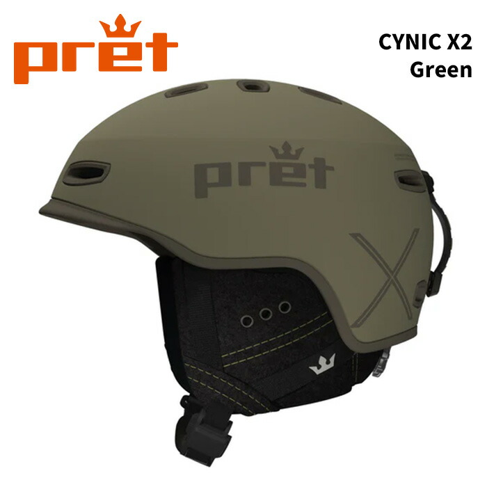 【楽天市場】PRET プレット ヘルメット Cynic X2 Green 24-25 モデル：FUSO SKI SNOWBOARD