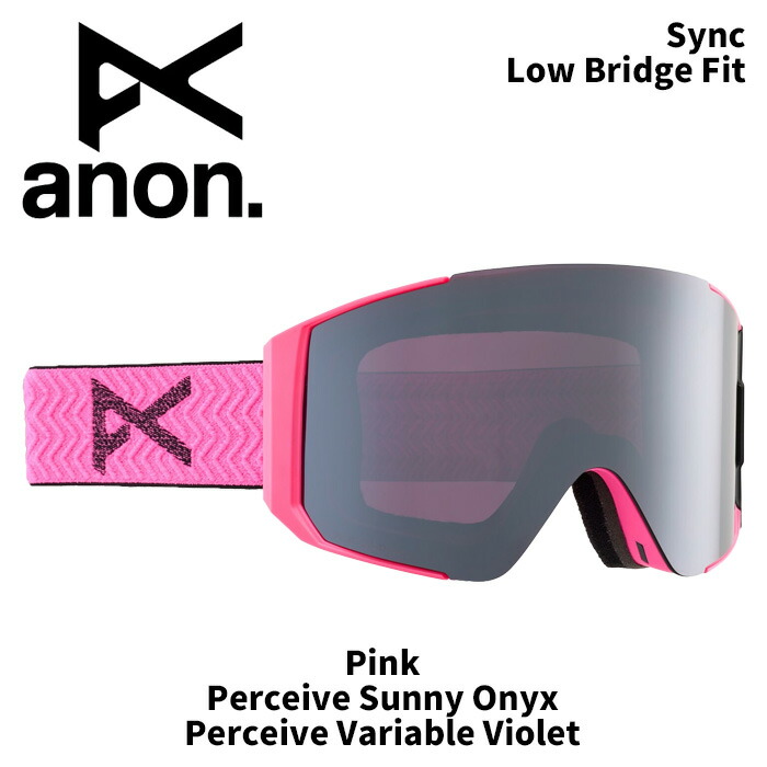 【楽天市場】ANON アノン ゴーグル Sync Pink + Bonus Lens 24-25 モデル【返品交換不可商品】：FUSO SKI ...