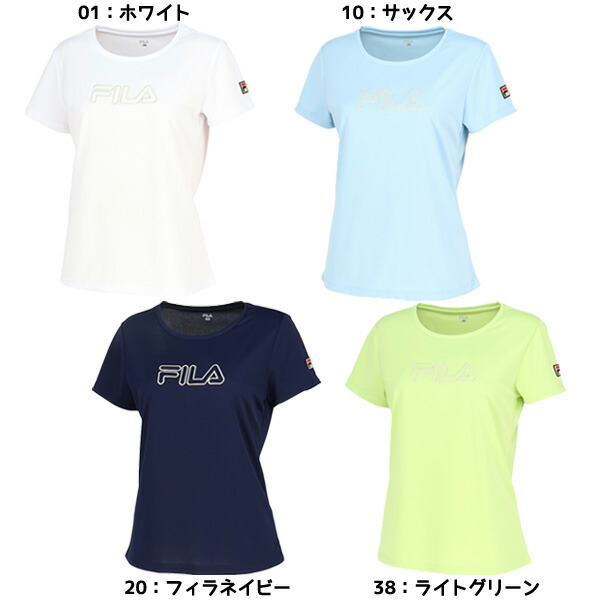 【楽天市場】【ネコポス送料無料】フィラ FILA レディース テニスウェア アップリケTシャツ 半袖 VL2819：フタバSP 楽天市場店