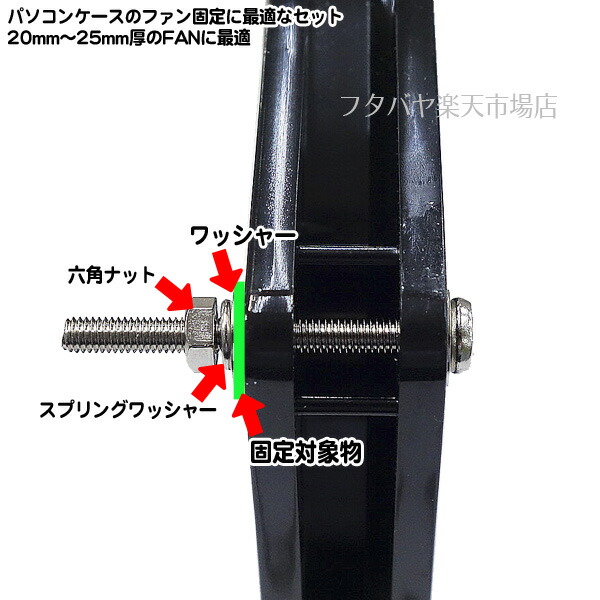 【楽天市場】パソコンケース ファン固定ネジセット パソコンケースなどに冷却ファン固定時に使用 ファンのネジ穴を傷つけない 20mm～25mm厚専用 AINEX SCM-02A ：フタバヤ楽天市場店
