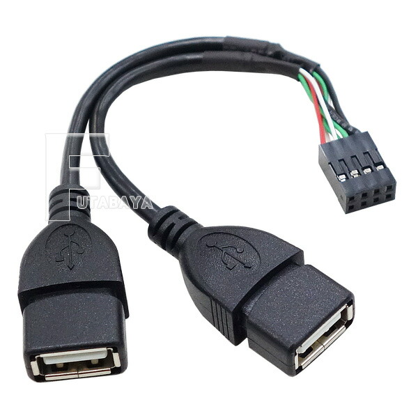 【楽天市場】USBヘッダーからUSB2.0A端子ケーブル ヘッダー端子(メス)-USB2.0A(メス) 長さ：10cm AINEX (アイネックス) USB-023 ：フタバヤ楽天市場店