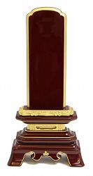 【楽天市場】位牌 国産 住吉 会津 溜色漆 葵角切 55号 本金蒔粉仕上：仏壇・仏具のふたきや楽天市場支店