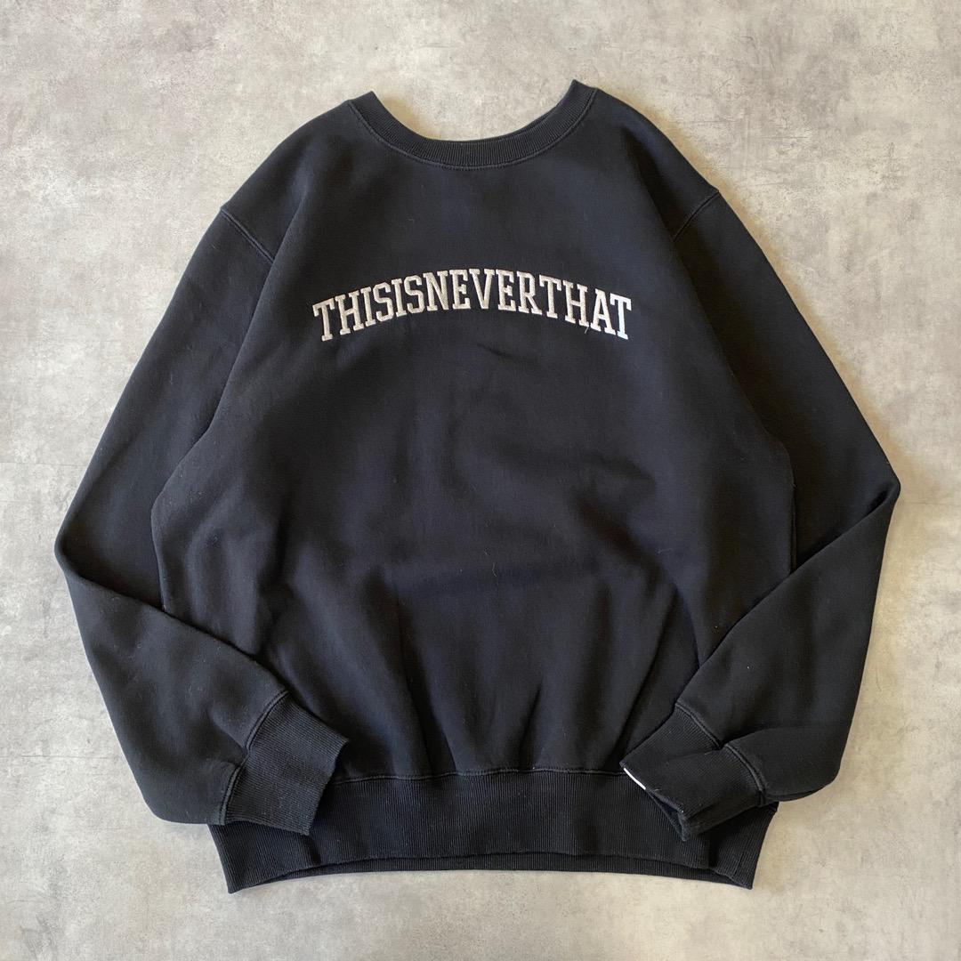 【楽天市場】【中古】thisisneverthat ネバザ スウェット 刺繍 L 黒 白 12881 ユーズド USED 中古 レトロ メンズ レディース 一点物 アメカジ 古着：fuufu ...