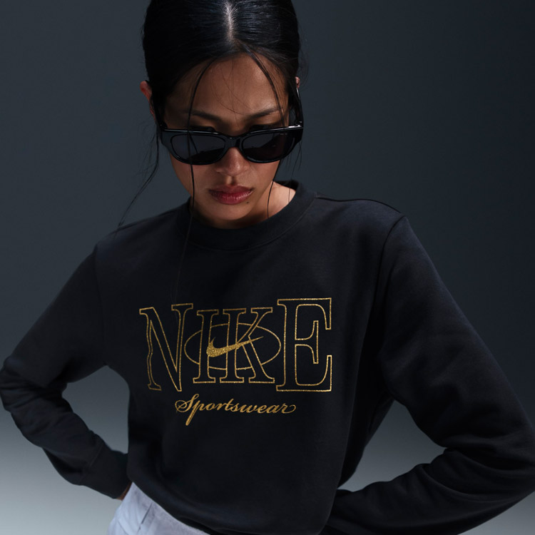 【楽天市場】お買い得スペシャルプライス メール便送料無料 ナイキ W NSW CLUB PO CREW SHINE FV8057-010 ...