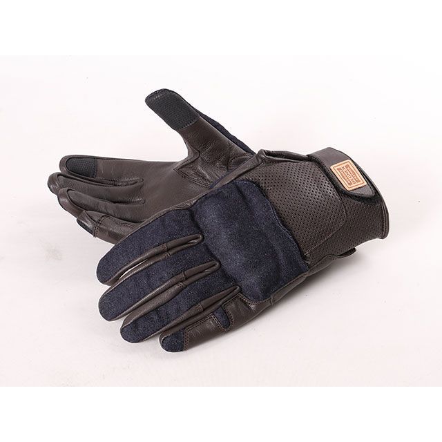 【楽天市場】DEGNER 【特価品】TG-54 レザーデニムコンビグローブ（ネイビー/ブラウン） サイズ S TG-54-NV メーカー在庫あり デグナー メッシュグローブ バイク：パーク ...