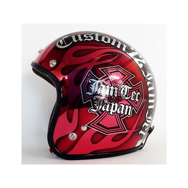 【楽天市場】72JAM 【逸品もの】3-931 カスタム72JAM フレイムス Newクロス（レッド） サイズ XL ORG-28000_3-931 72ジャムジェット ジェットヘルメット ...
