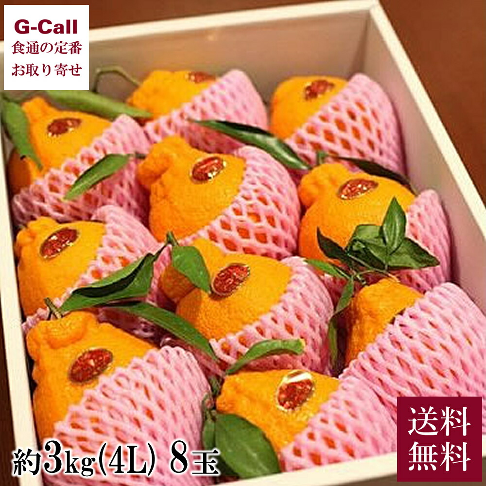 【楽天市場】愛知県 蒲郡産 温室樹熟デコポン 8玉入 約3kg 4L 4月上旬～下旬発送 指定日不可 送料無料 でこぽん お取り寄せ フルーツ 果物 柑橘 贈答 ギフト プレゼント：G ...