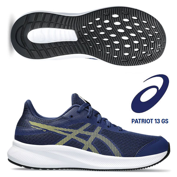 【楽天市場】即納可☆【ASICS】アシックス PATRIOT 13 GS パトリオット キッズ ジュニア ランニングシューズ 1014A267 ...