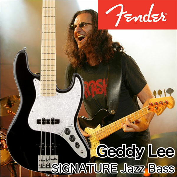 【楽天市場】Fender/U.S.A. Rush Geddy Lee Jazz Bass®, Maple Fingerboard, Black ...