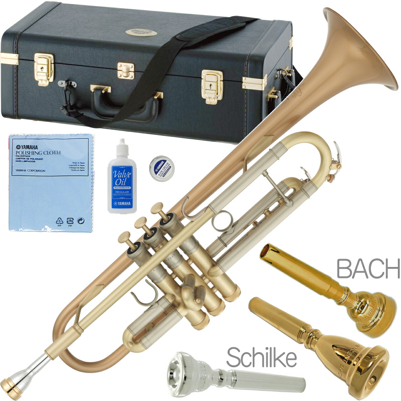 【楽天市場】YAMAHA ヤマハ YTR-8335GH トランペット ブラッシュドサテン ラッカー ゴールドブラス カスタム B♭ Trumpets gold custom 原 朋直 セット ...