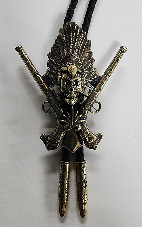 【楽天市場】galcia BOLO-TIE " EAGLE WAR BONNET & SKULL " FLINTLOCK AGAVE ...