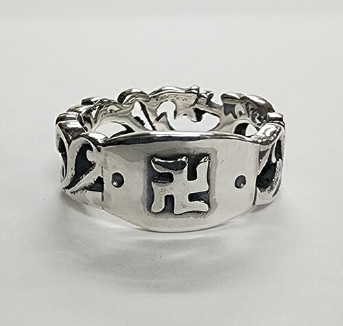 【楽天市場】galcia RING SILVER925 "MANJI" FLOWER CARVING ガルシア マンジ シルバーリング ...