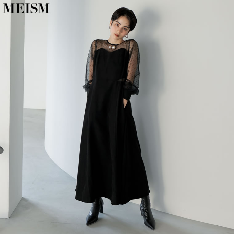 【楽天市場】SC-Lサイズ [2024SS COLLECTION][MEISM by Re:EDIT][低身長/高身長サイズ有]パフスリーブ ...