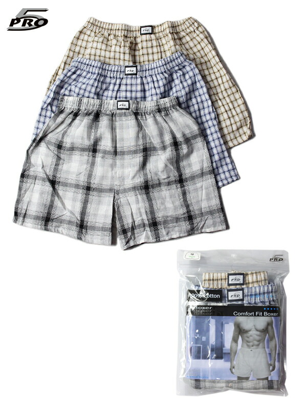 【楽天市場】【インポート】PRO5 USA 3Pack Comfort Fit Boxer assort プロファイブ ボクサーパンツ ...