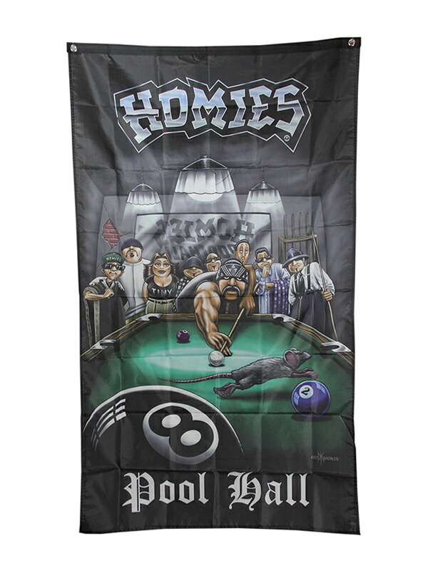 【楽天市場】【メール便対応 1点まで】【インポート】HOMIES DCA BANNERS "POOL HALL" ホーミーズ ディーシーエー ...