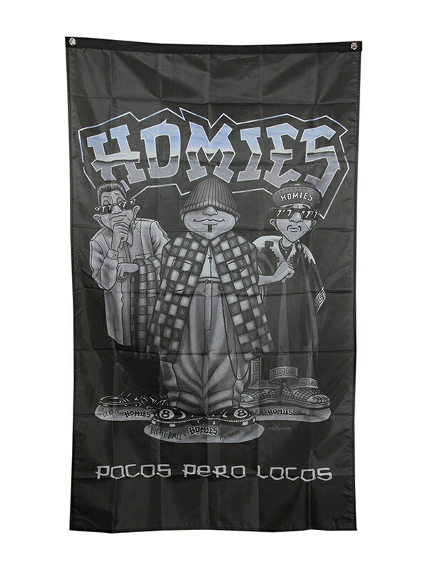 【楽天市場】【メール便対応 1点まで】【インポート】HOMIES DCA BANNERS "8 BALL TRIO" ホーミーズ ディー ...