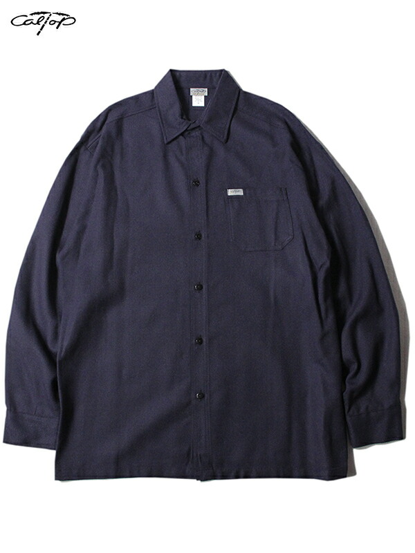 【楽天市場】【インポート】Cal Top SOLID LONG SLEEVE SHIRT navy キャルトップ ソリッド ロングスリーブ ...