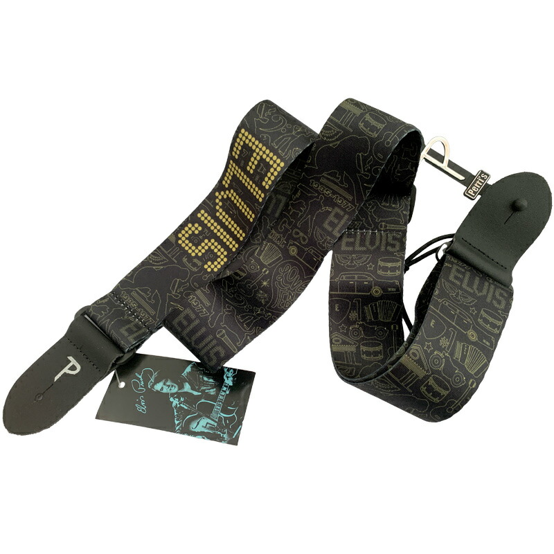 【楽天市場】ペリーズ エルヴィスプレスリー公式ギターストラップ Perri's ELVIS PRESLEY GOLD SILHOUETTE ...