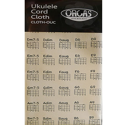 【楽天市場】【ポイントUPセール中！】ウクレレコード表付きクロス ORCAS オルカス マイクロファイバークロス CLOTH-OUC CRM ...