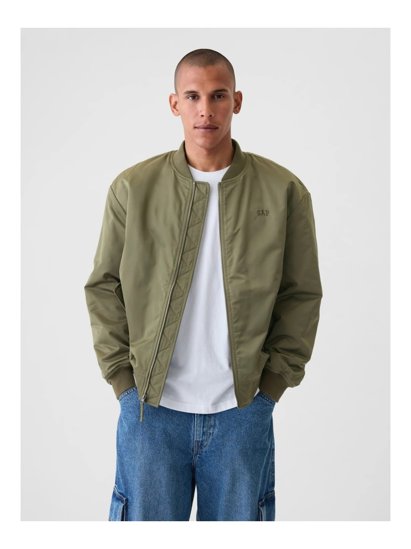【楽天市場】【SALE／66%OFF】(M)GAPロゴ リラックス ボンバージャケット GAP ギャップ ジャケット・アウター MA-1 ...