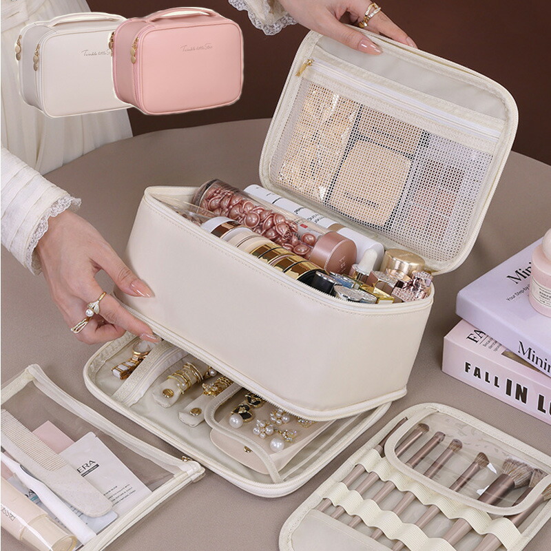 楽天市場】アクセサリー収納付きメイクボックス (送料無料） メイク