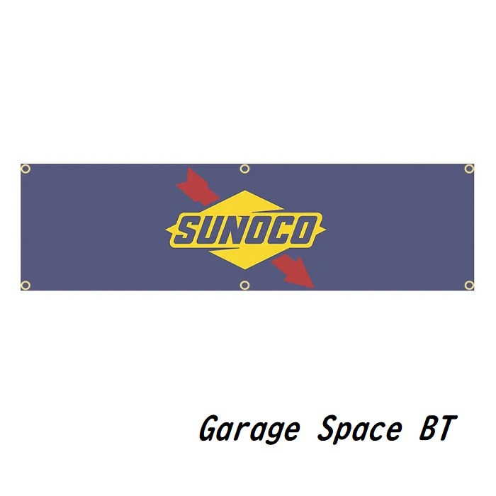 【楽天市場】ガレージ系特大フラッグ 「SUNOCOブルー」サイズ 約170cm×40cm タペストリー 片面プリント ポリエステル素材 ハトメ ...