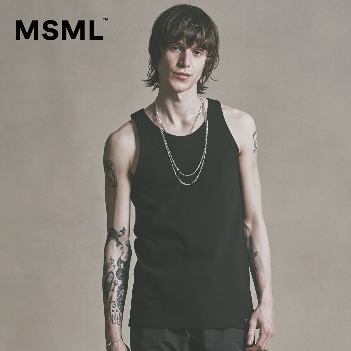 【楽天市場】SALE【公式】 MSML エムエス エムエル リブ タンクトップ アウター メンズ ユニセックス ファッション ブランド 服 ...