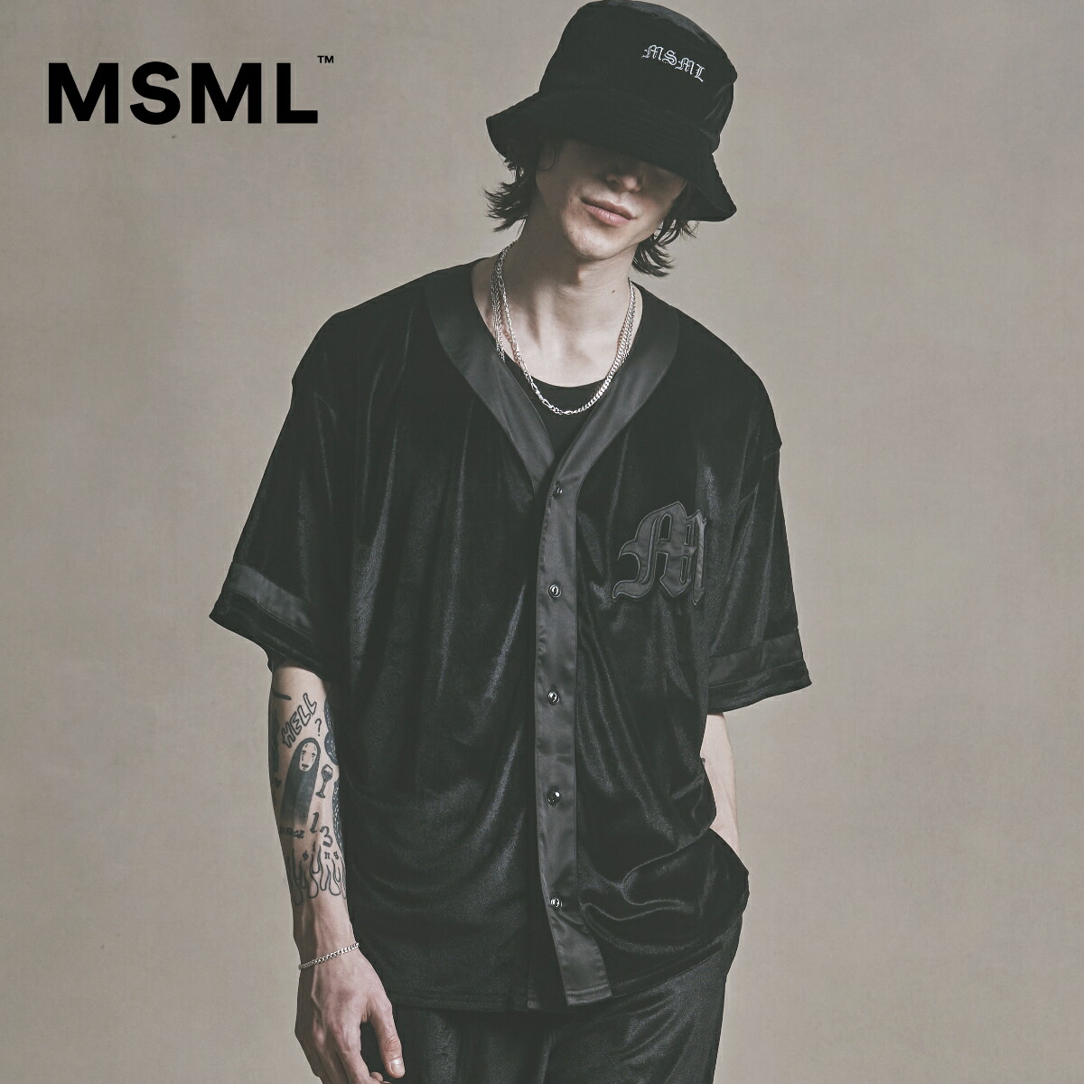 【楽天市場】SALE【公式】 MSML エムエス エムエル ベロア ベースボール シャツ アウター メンズ ユニセックス ファッション ...