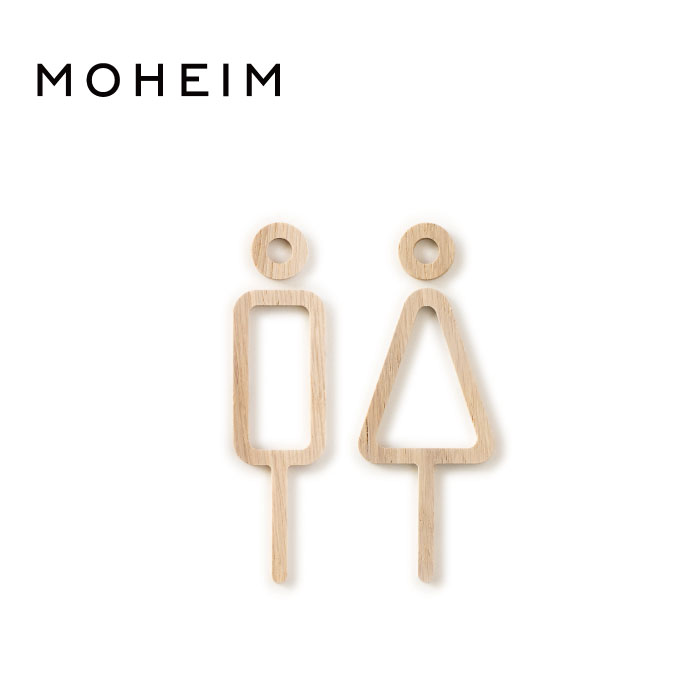 【楽天市場】MOHEIM / モヘイム SIGNS RESTROOM (2pcs / white oak) サインズ レストルーム ホワイト ...