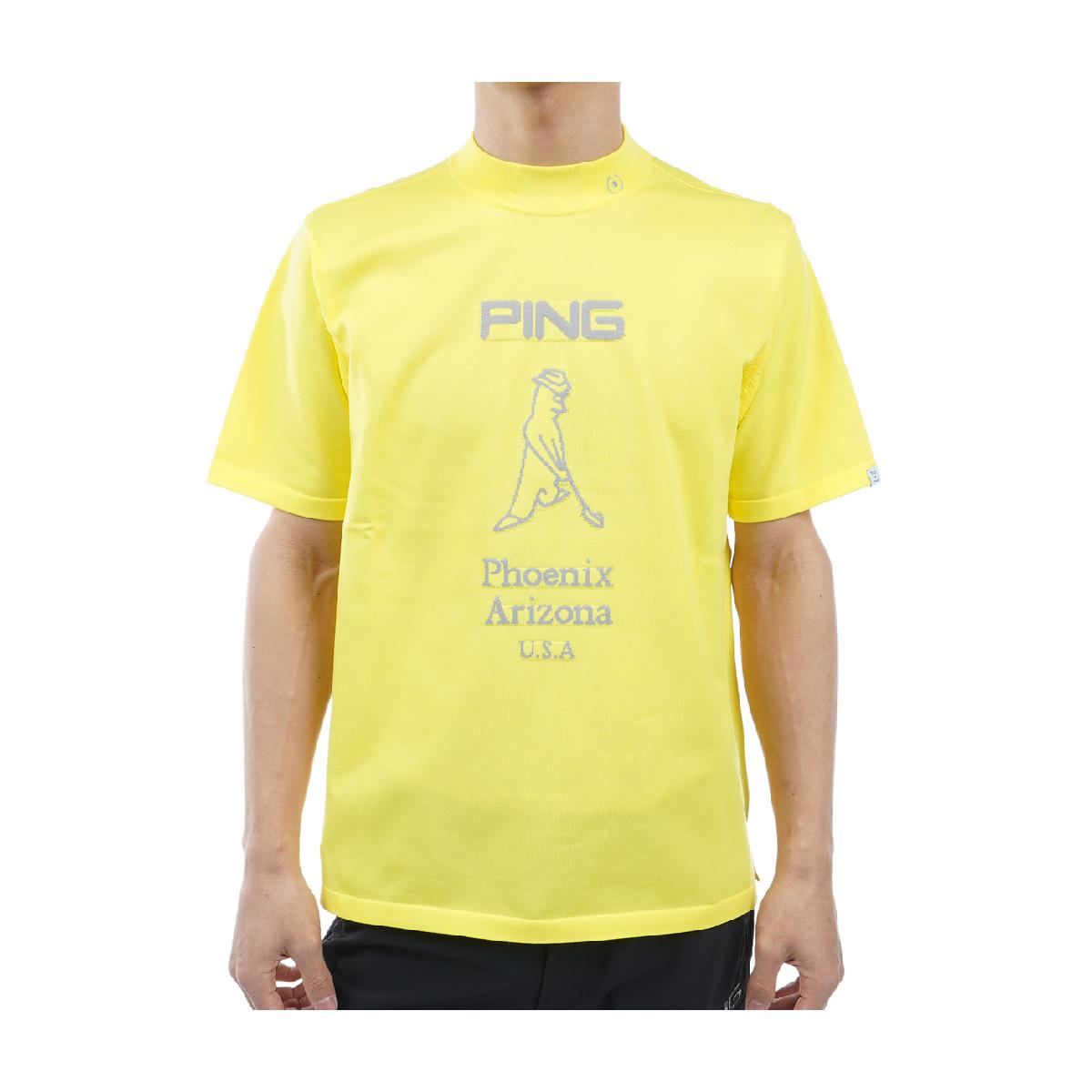 【楽天市場】ピン PING Mr.PING ジャカード ストレッチ ハイネック半袖ニットシャツ：GDOゴルフショップ 楽天市場店