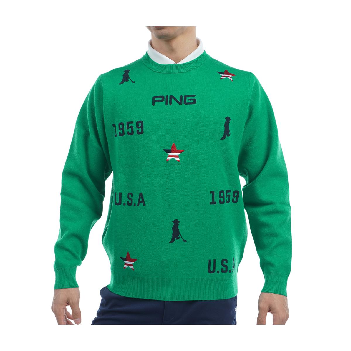 【楽天市場】ピン PING Mr.PING USA クルーネックセーター：GDOゴルフショップ 楽天市場店